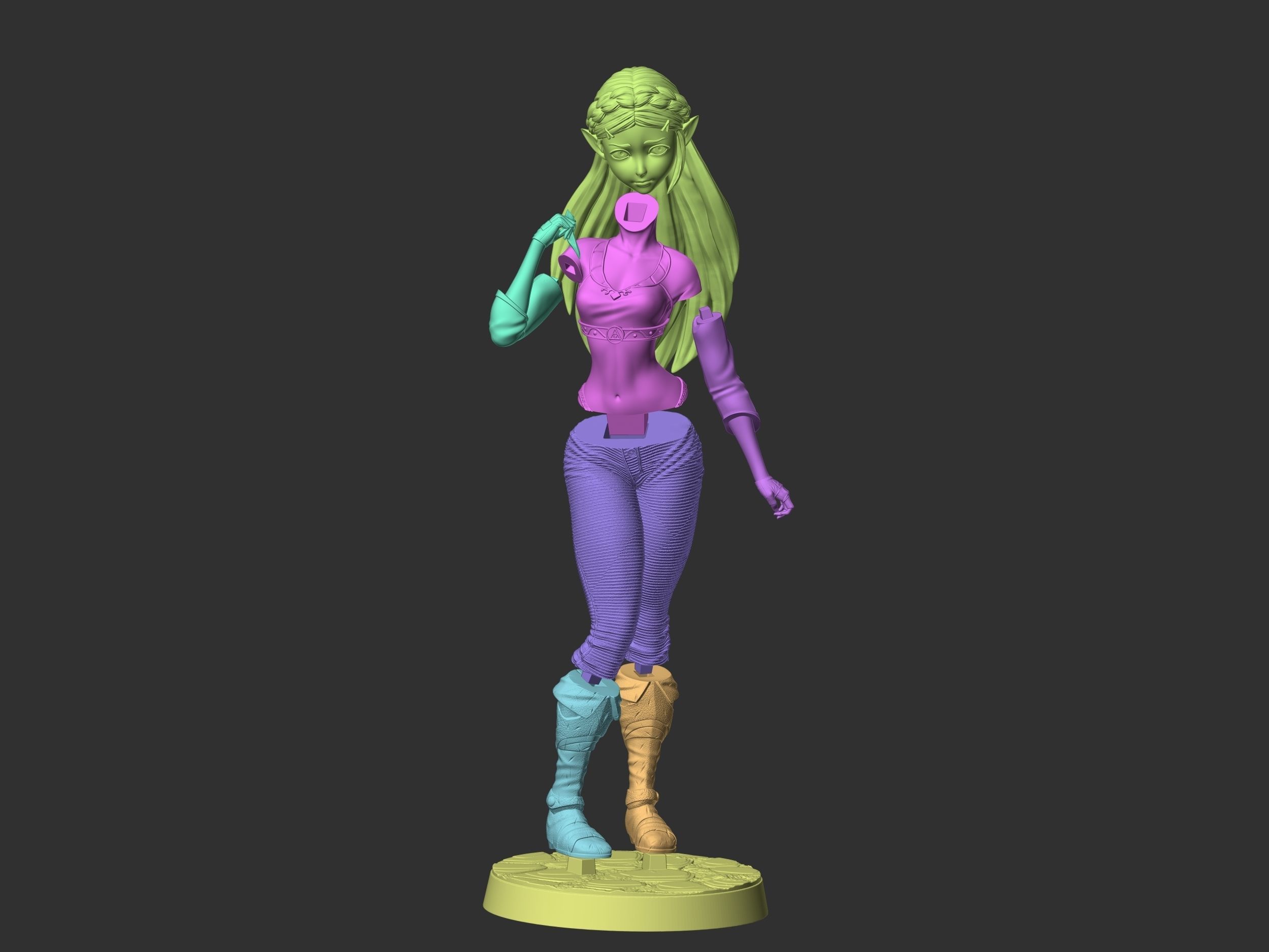 Princess Zelda 3D model 3D printable | CGTrader