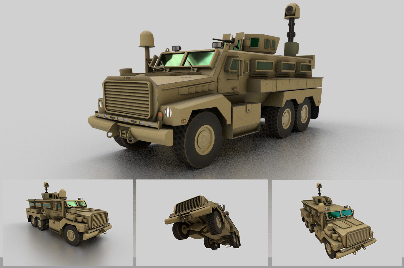 3D model Cougar 6x6 MRAP VR / AR / low-poly | CGTrader