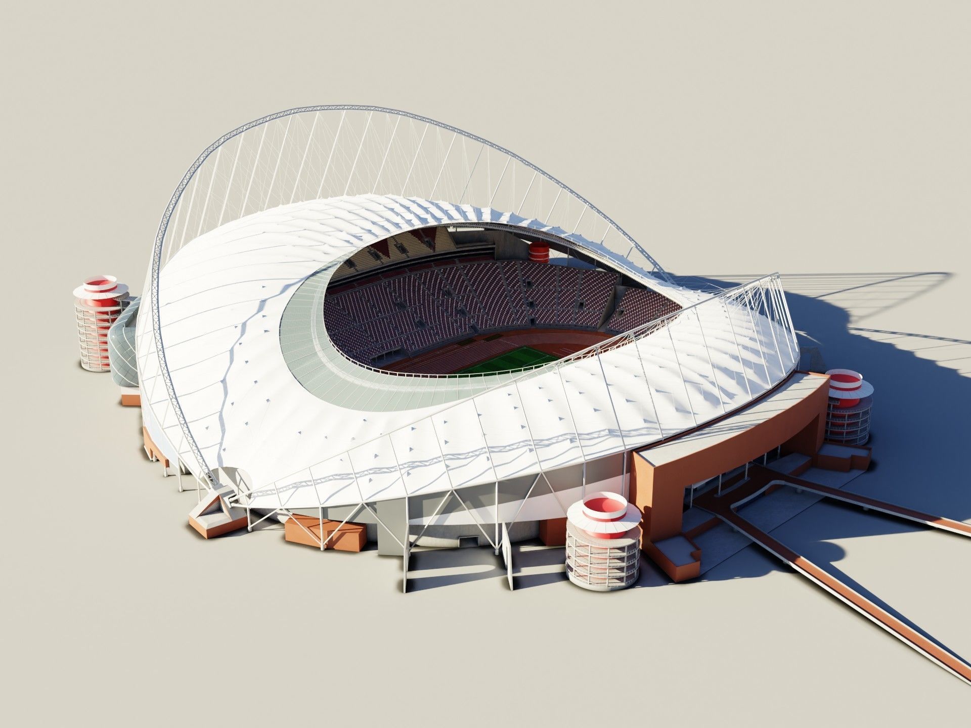Khalifa International Stadium fifa world cup 2022 qatar 3D model | CGTrader