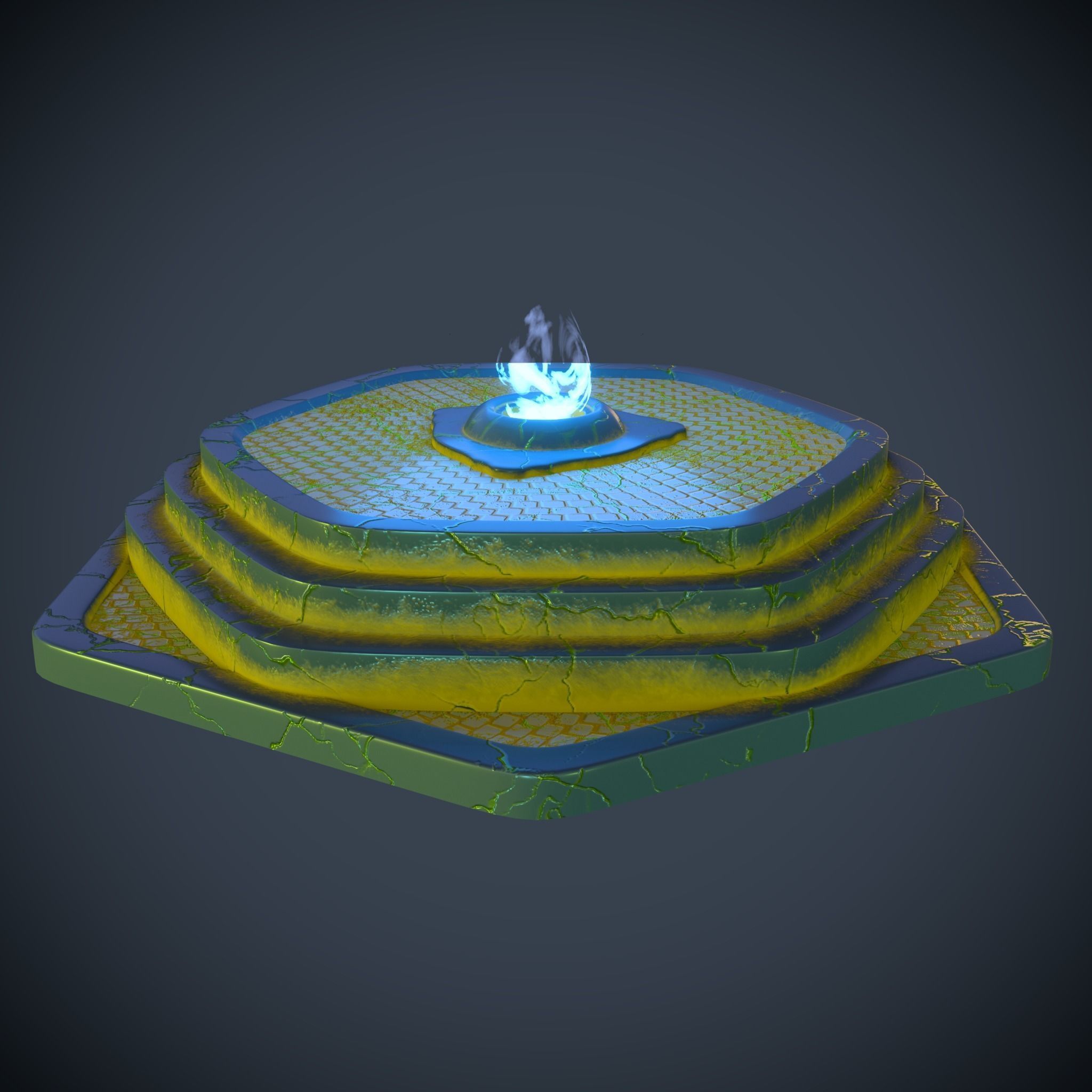 3D model Stylize Props Design Sacrificial Altar Game ready Prop Design ...