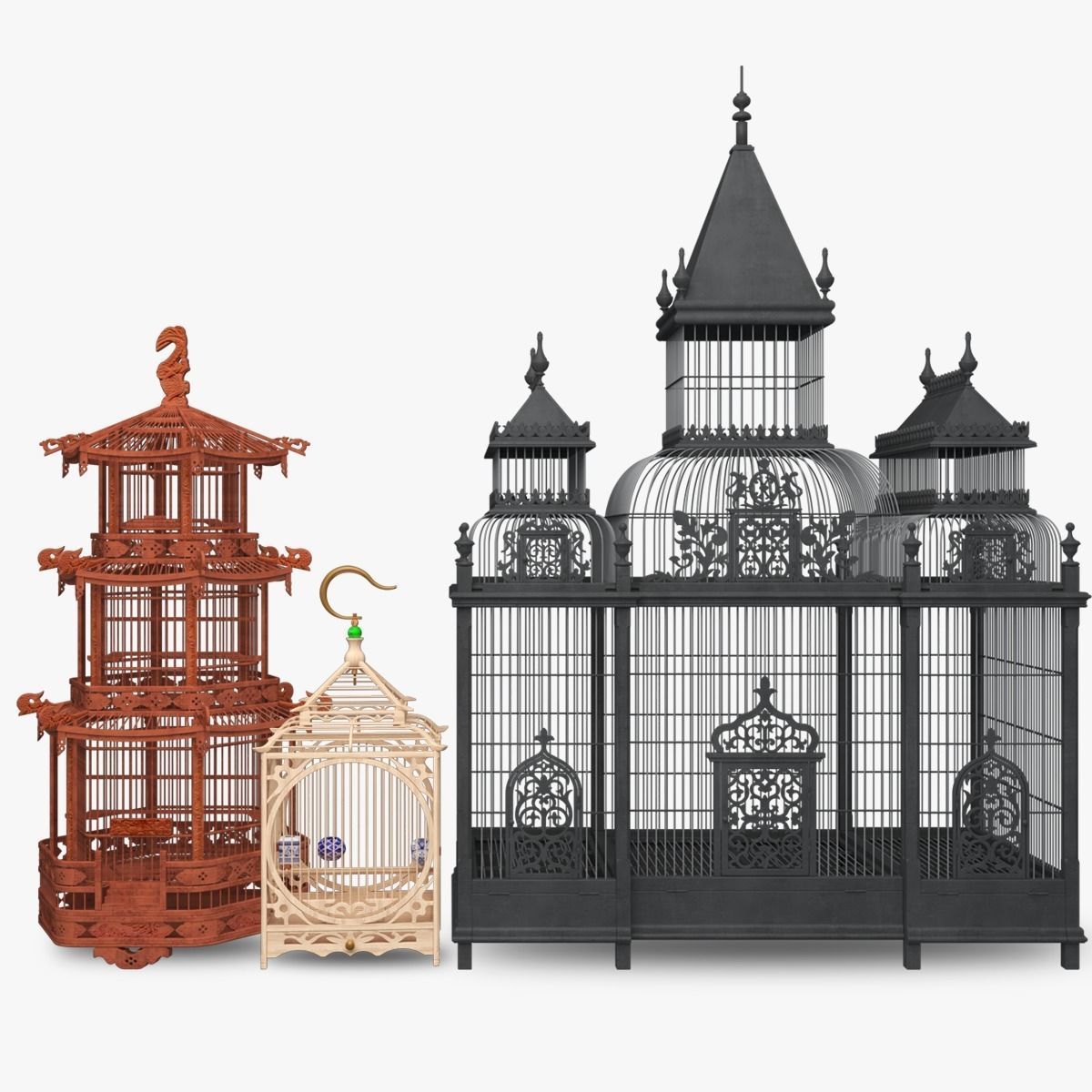 ANTIQUE BIRD CAGE 3D model | CGTrader