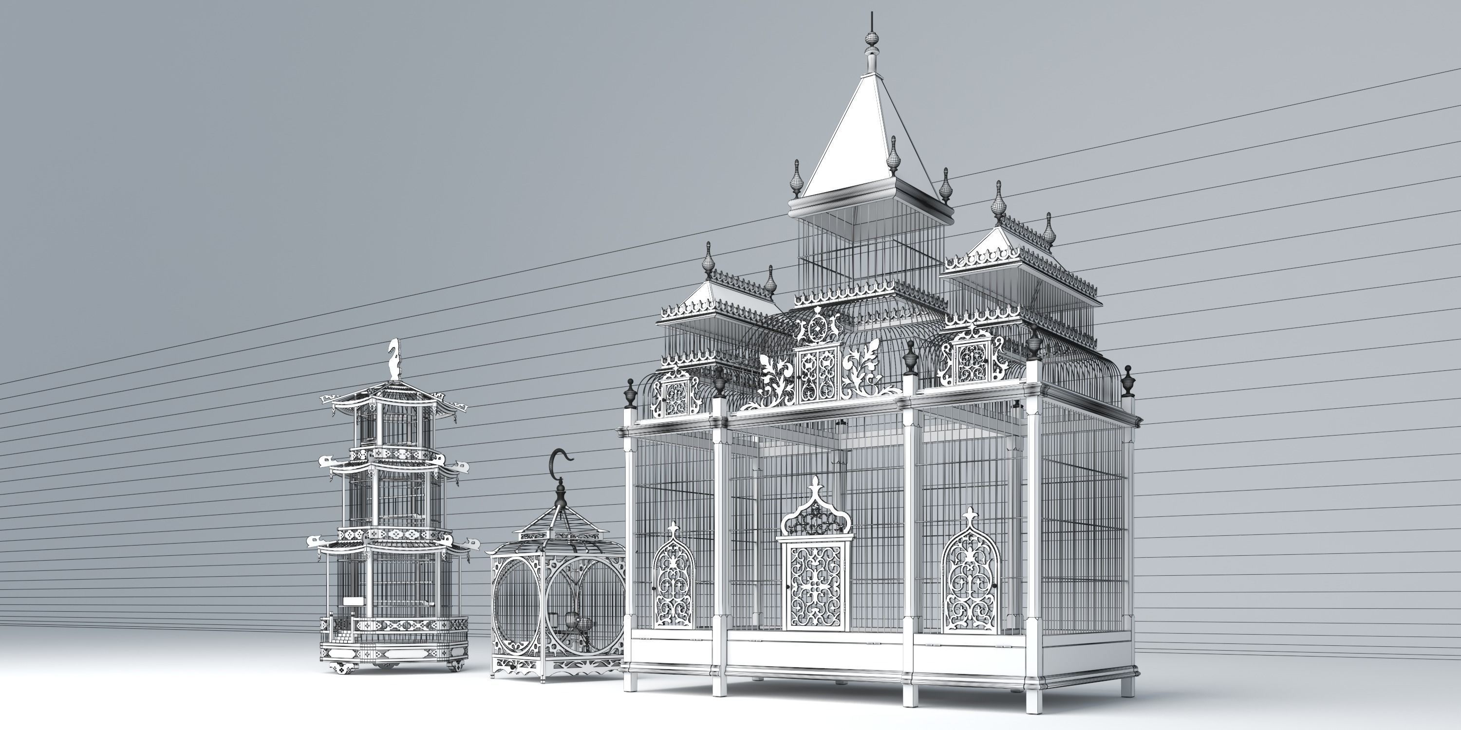 ANTIQUE BIRD CAGE 3D model | CGTrader