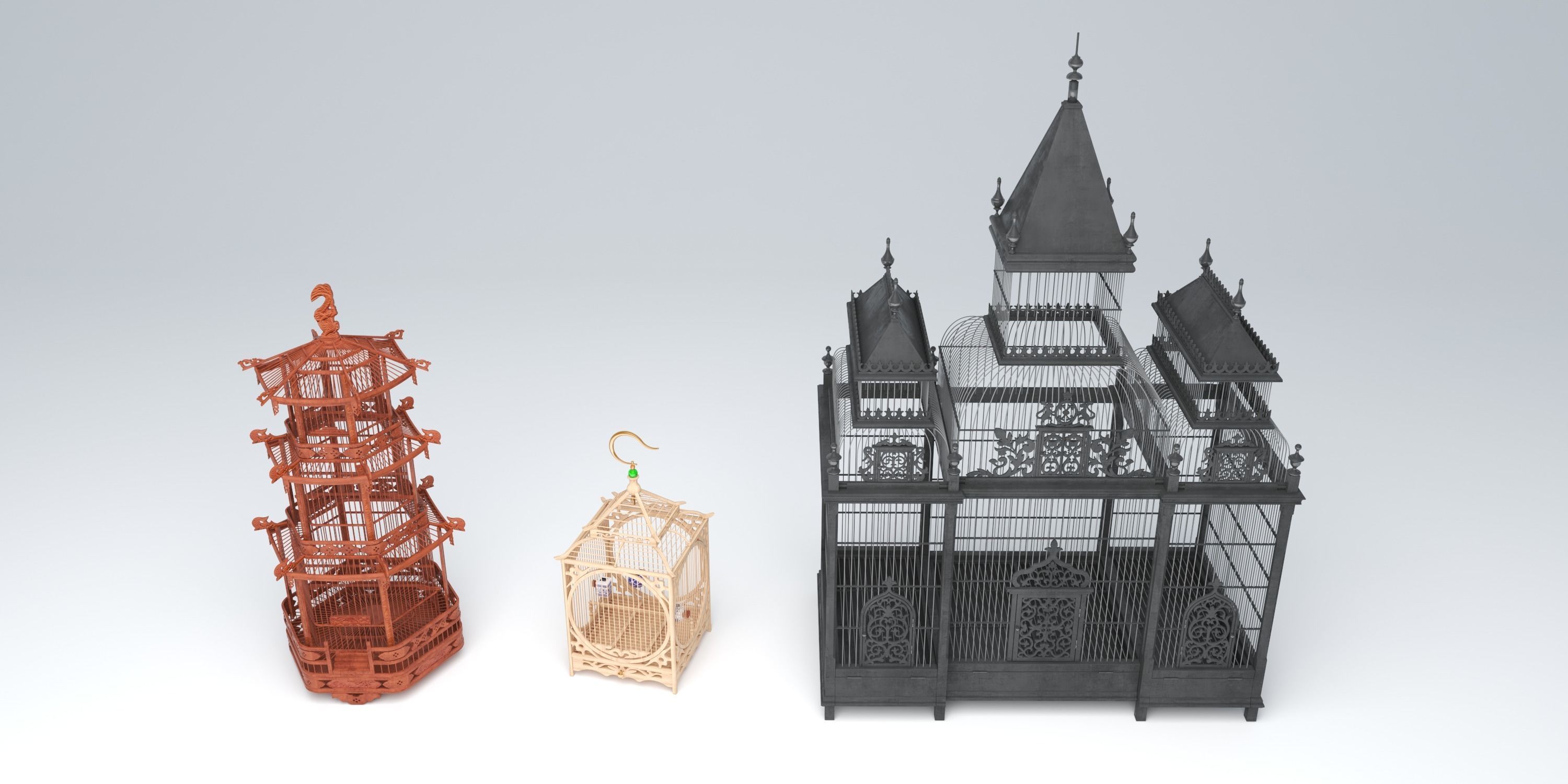 ANTIQUE BIRD CAGE 3D model | CGTrader