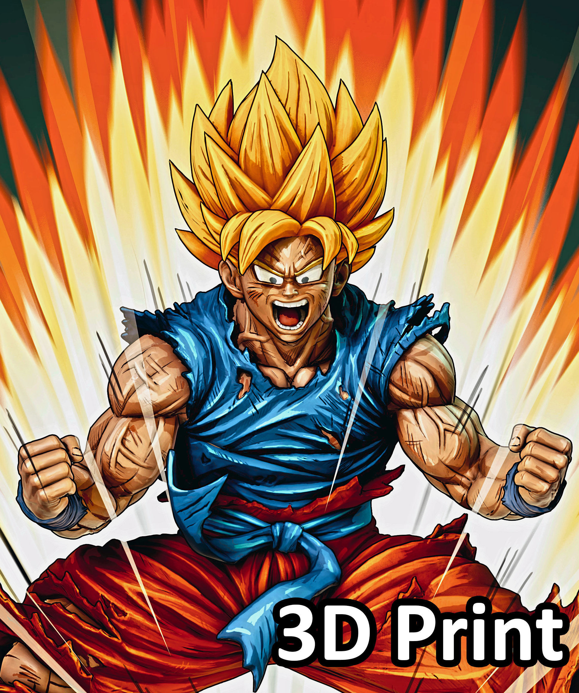 Goku Dragon Ball Z 3D model 3D printable | CGTrader