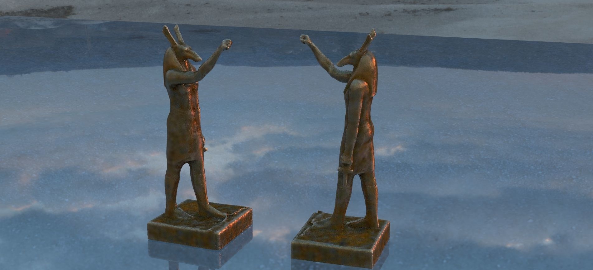 Statue of Set Egyptian god 3D model | CGTrader
