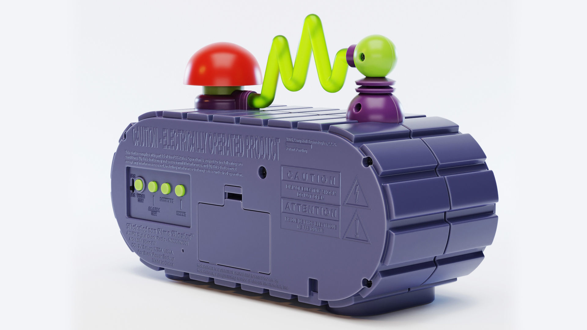Nickelodeon Time Blaster Alarm Clock Radio 3D model | CGTrader