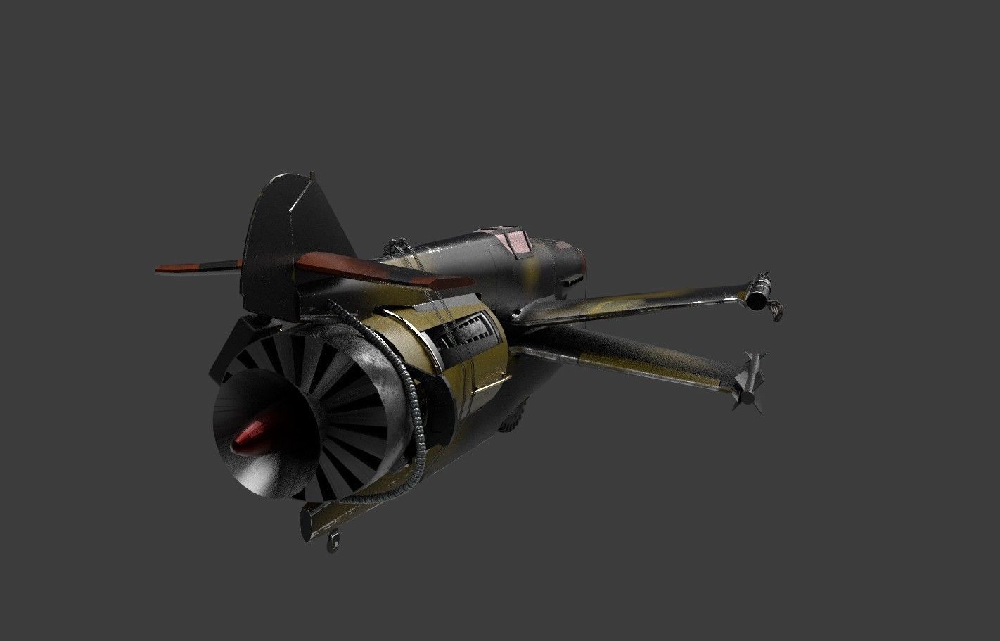 Fictional German airplane model 3D model | CGTrader