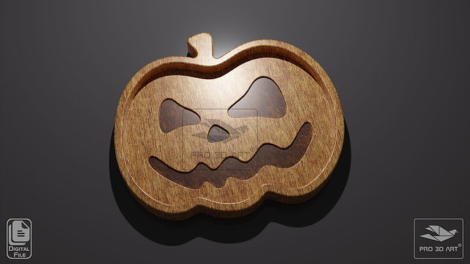 Pumpkin Tray V2 - CNC Files for Wood 3D model | CGTrader