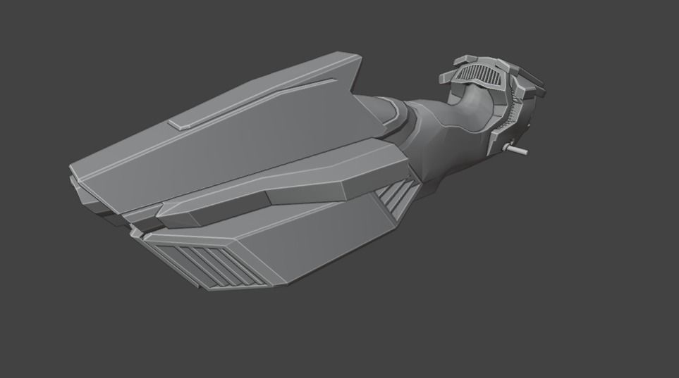 3D model Streamer Lowpoly 3D Model futuristic vehicle VR / AR / low ...