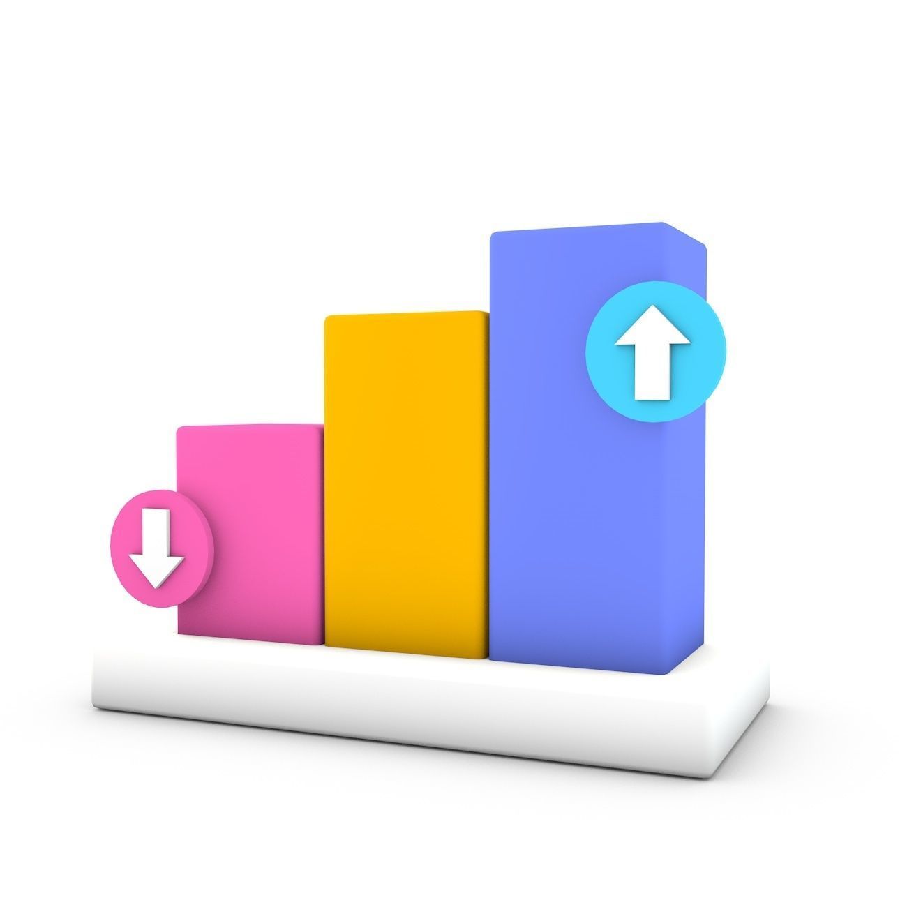 Financial icon Set 3D model | CGTrader