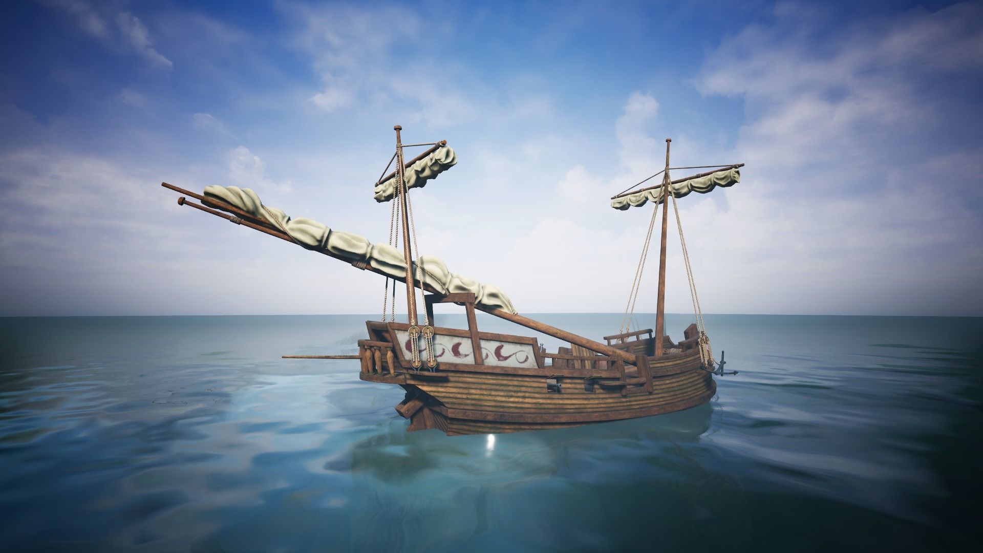 3D model Herring Buss Ship VR / AR / low-poly | CGTrader
