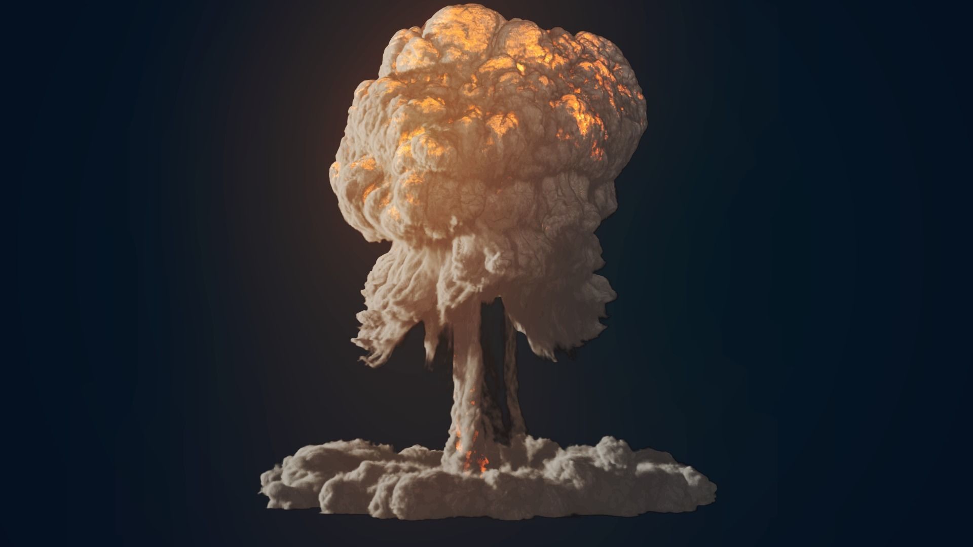 Nuke Explosion 3D model animated | CGTrader