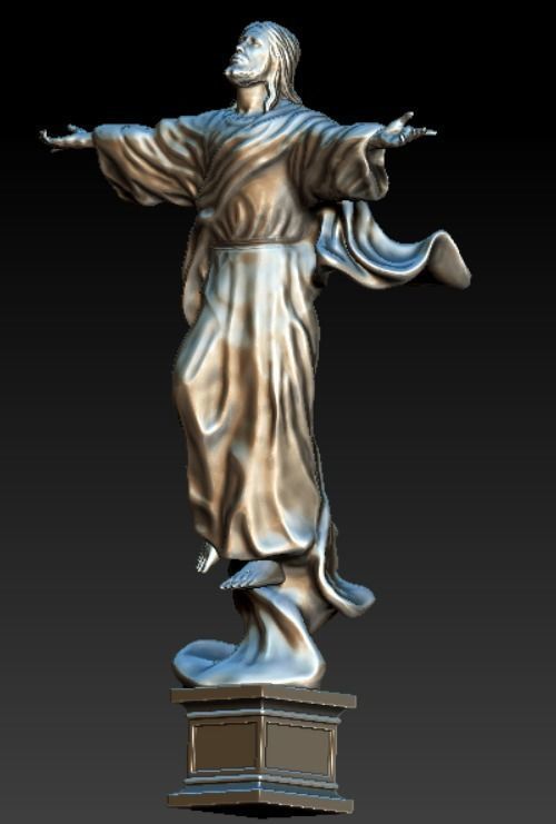 Jesus go to heaven statue 3D model | CGTrader