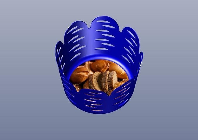 3d bread basket 3D model 3D printable | CGTrader