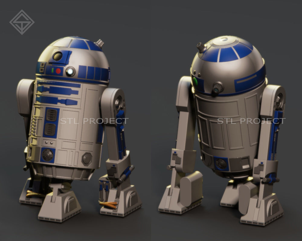 Protocol droid and Astromech droid 3D model 3D printable | CGTrader