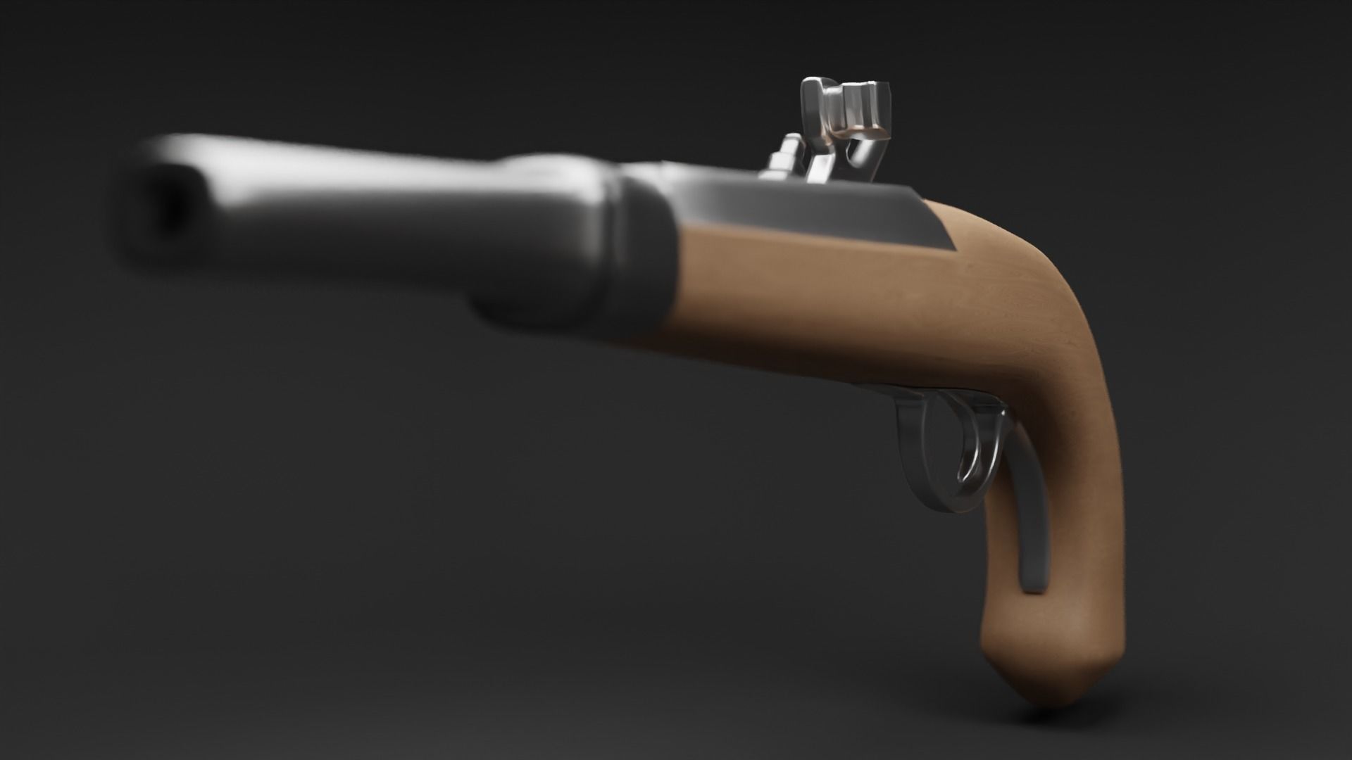 3D model LOW POLY Flintlock Pistol VR / AR / low-poly | CGTrader