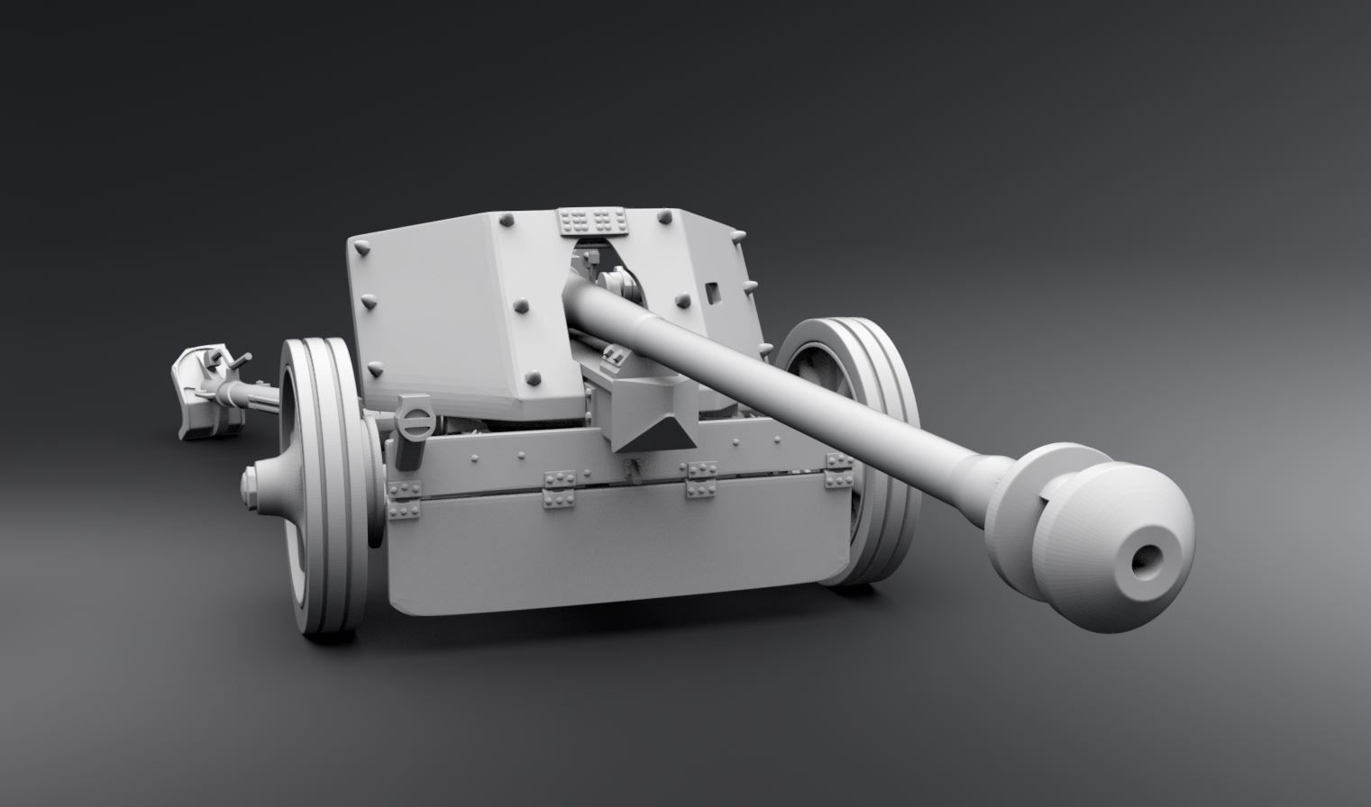 Pak 40 Scale model 3D model 3D printable | CGTrader