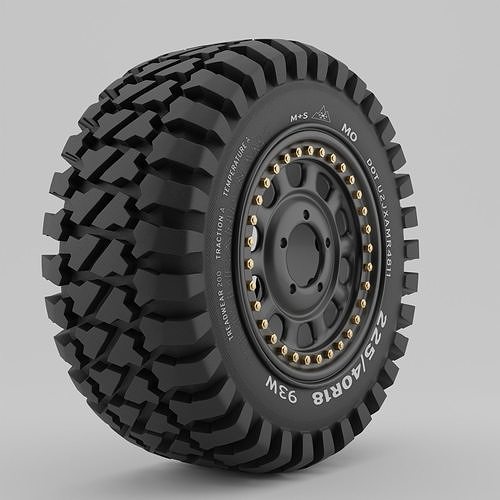3D model Offroad Tire and Rim VR / AR / low-poly | CGTrader