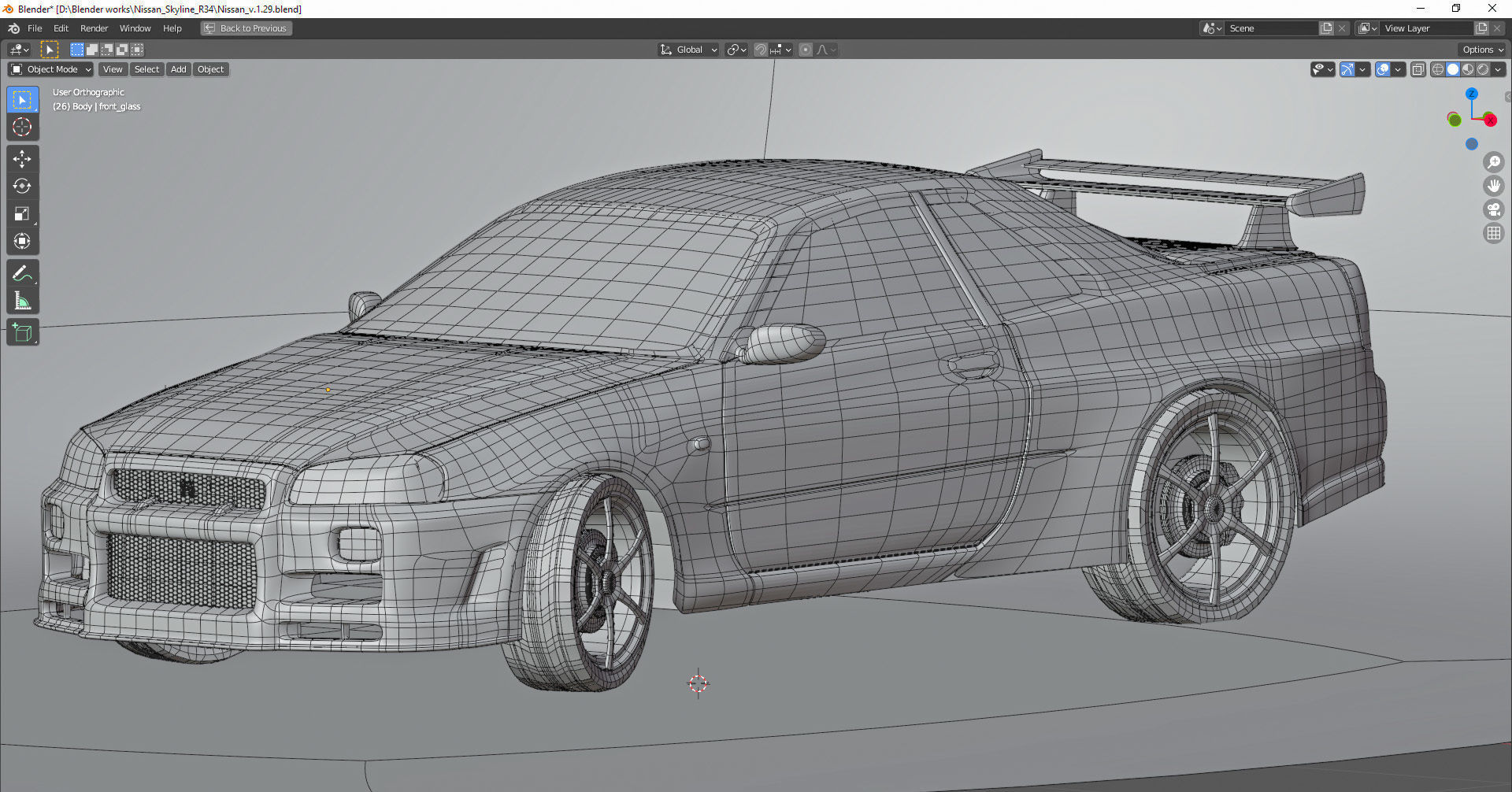 Nissan Skyline GTR R34 3D model | CGTrader