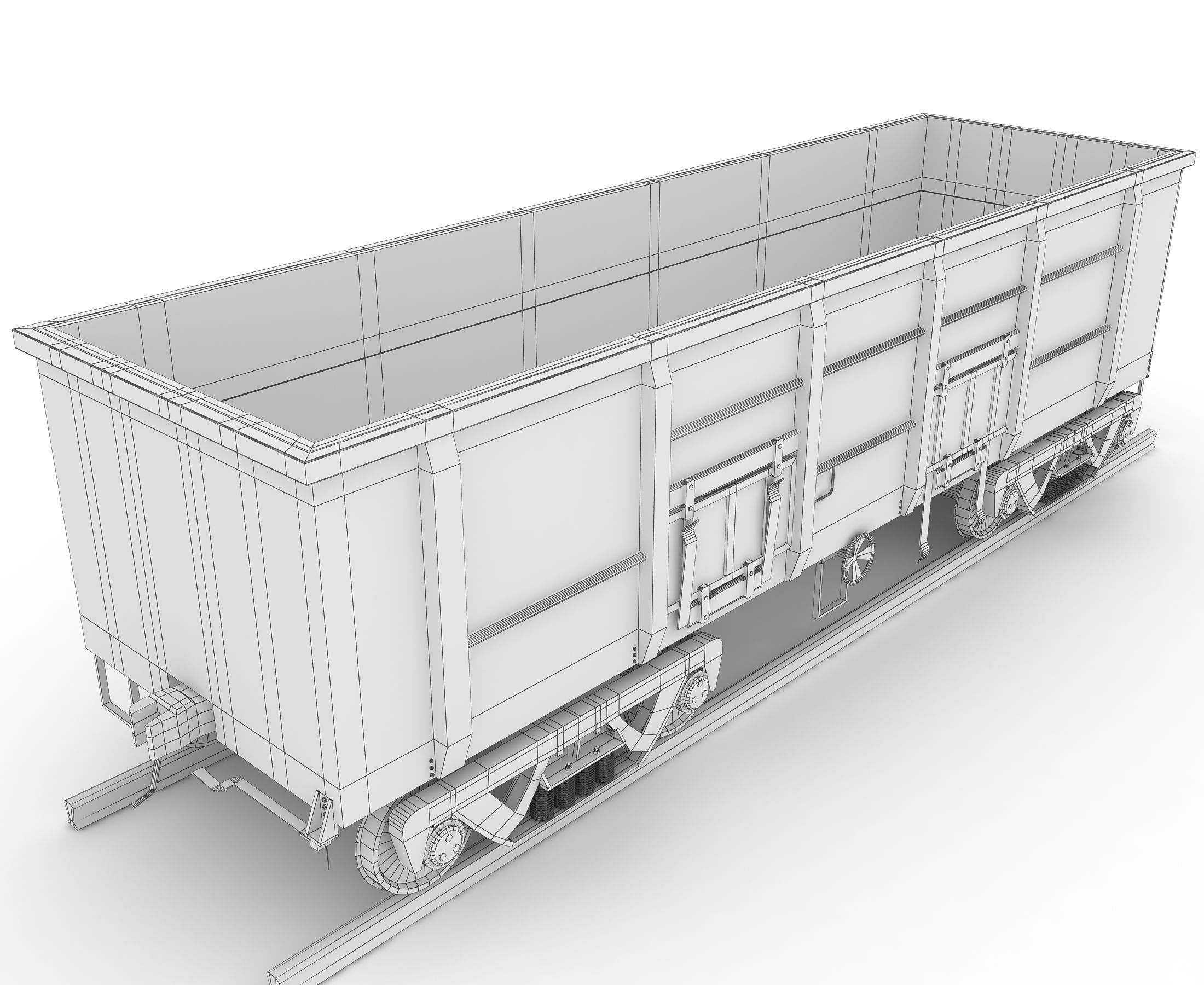 Rail Wagon 3D model | CGTrader