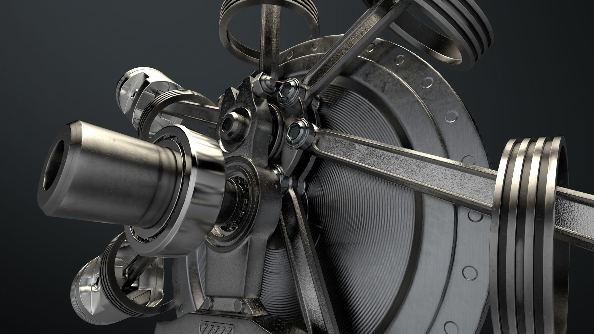 AirCraft Engine 3D model animated rigged | CGTrader