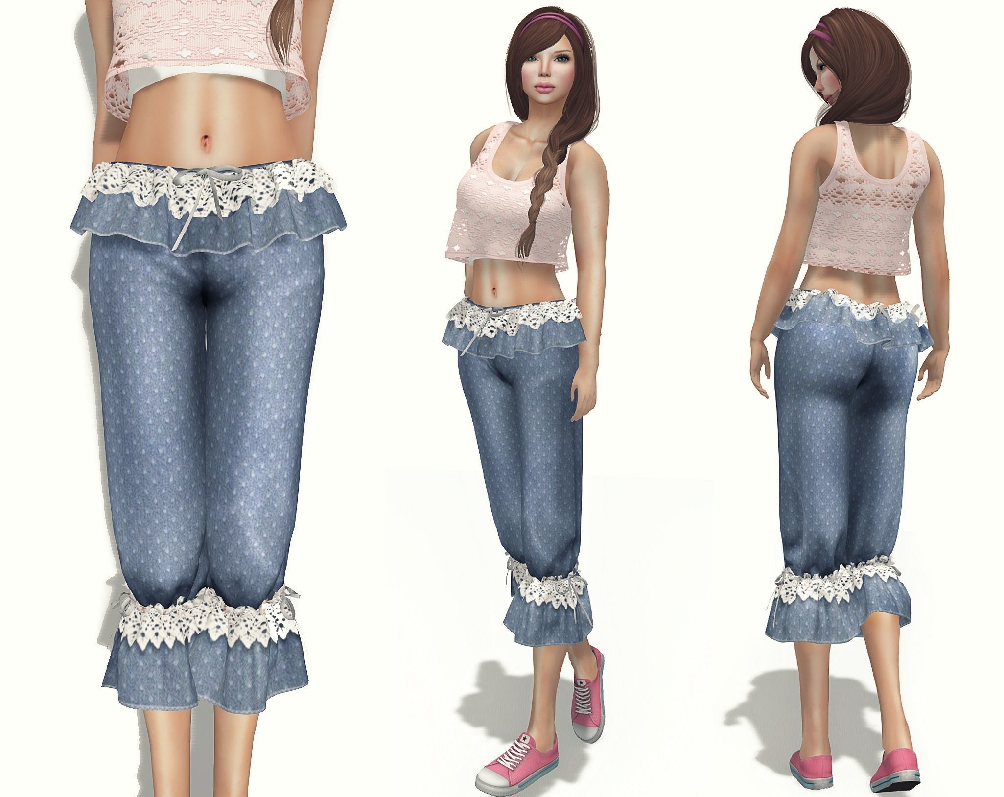 3D model Female Bloomers VR / AR / low-poly | CGTrader