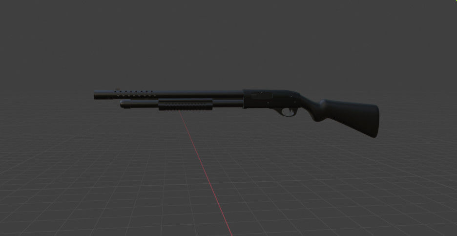Shot gun blender free 3D model | CGTrader