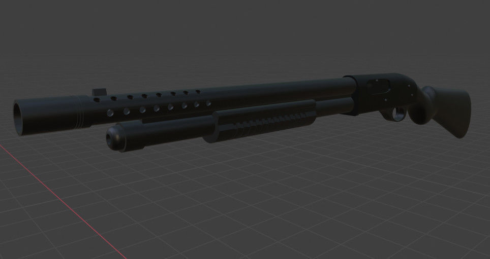 Shot gun blender free 3D model | CGTrader