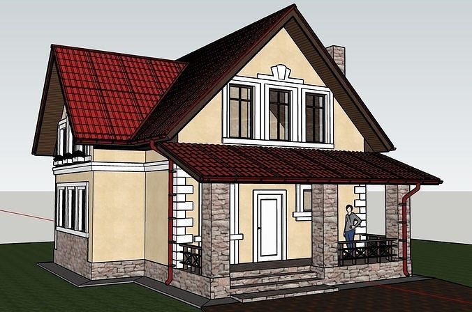 Cottage 64-13 3D model | CGTrader