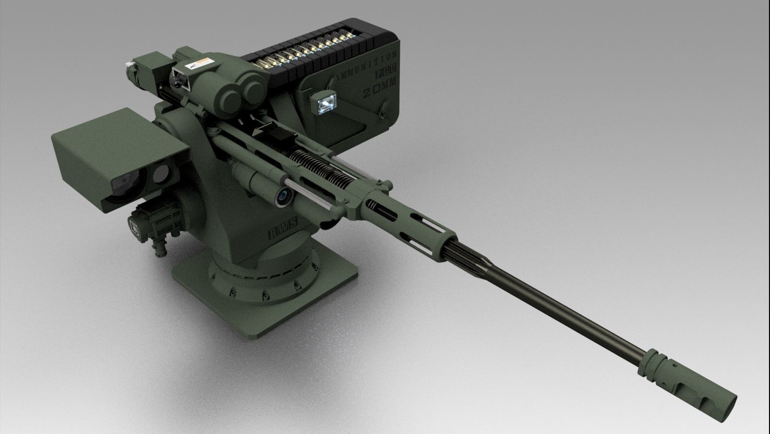 Remote Weapon Station 20mm 3D model | CGTrader