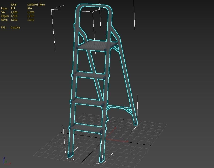 3D model Step Ladder 01 VR / AR / low-poly | CGTrader