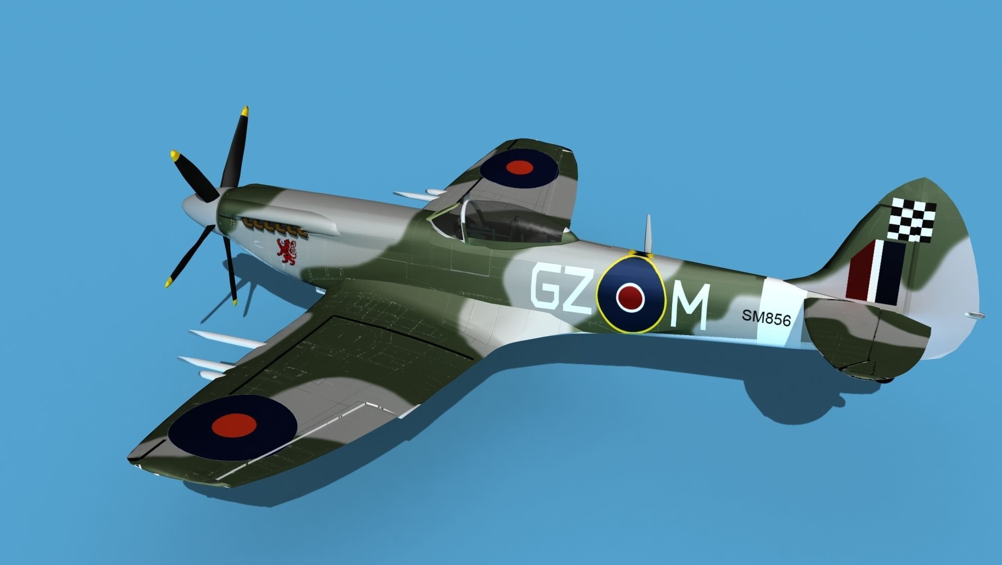Supermarine Spitfire Mk XVIII V02 3D model | CGTrader