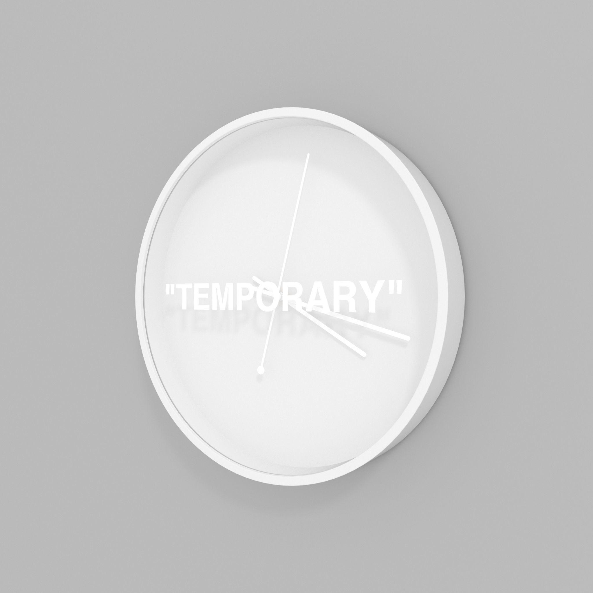 Virgil Abloh x IKEA MARKERAD TEMPORARY Wall Clock 3D model | CGTrader