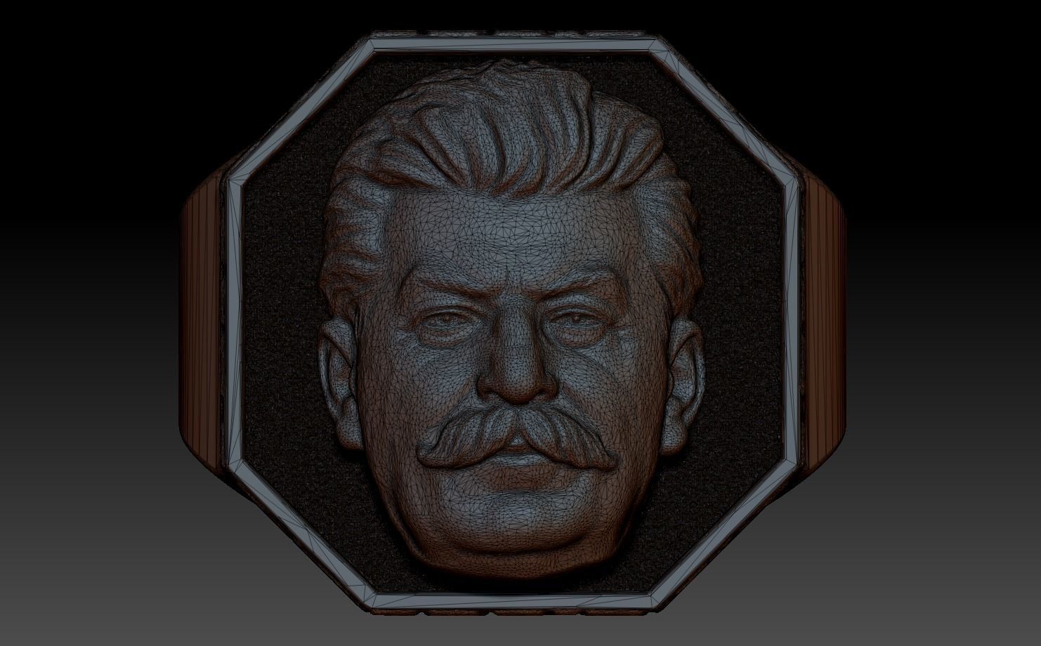 Brutal Joseph Stalin Ring 3D model 3D printable | CGTrader