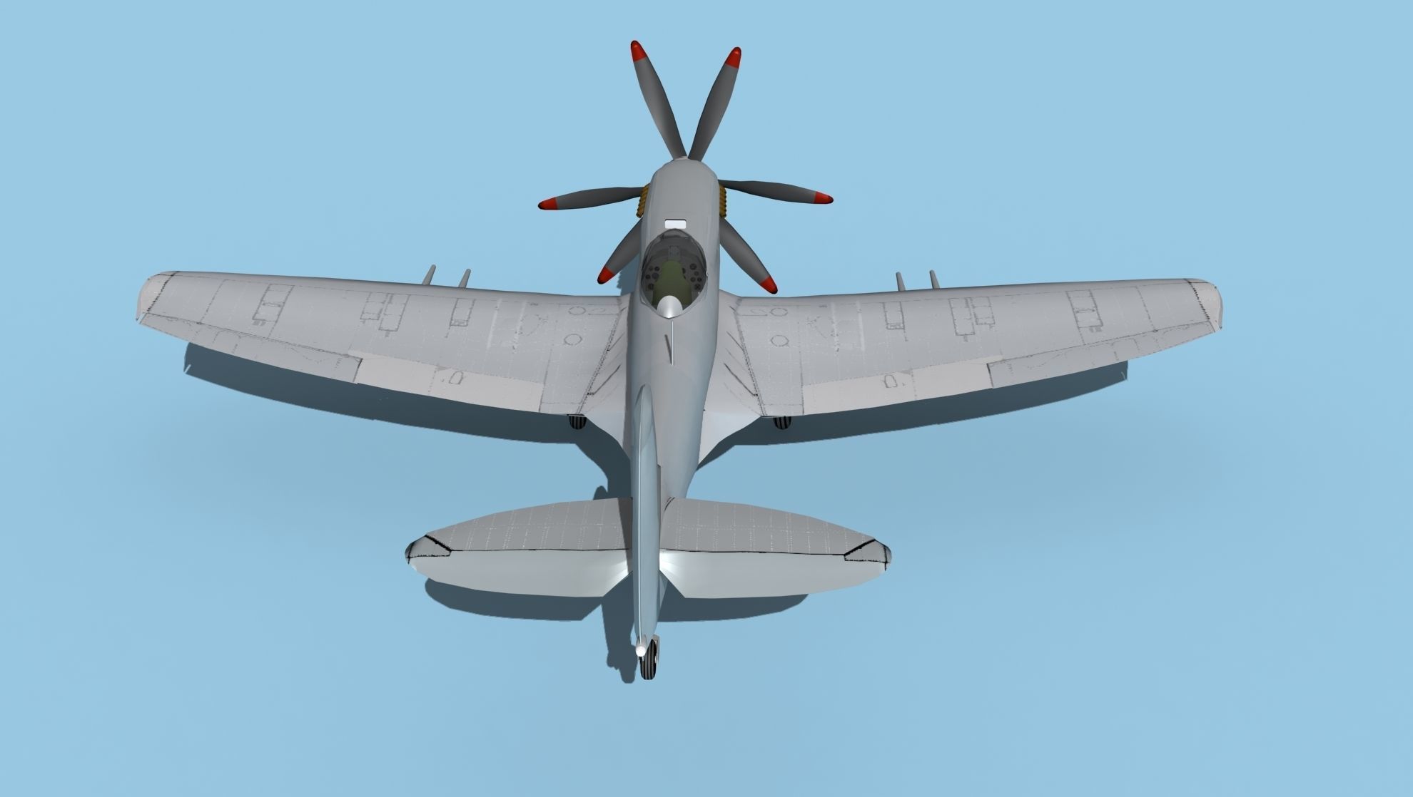 Supermarine Spitfire Mk XXIV V00 3D model animated rigged | CGTrader
