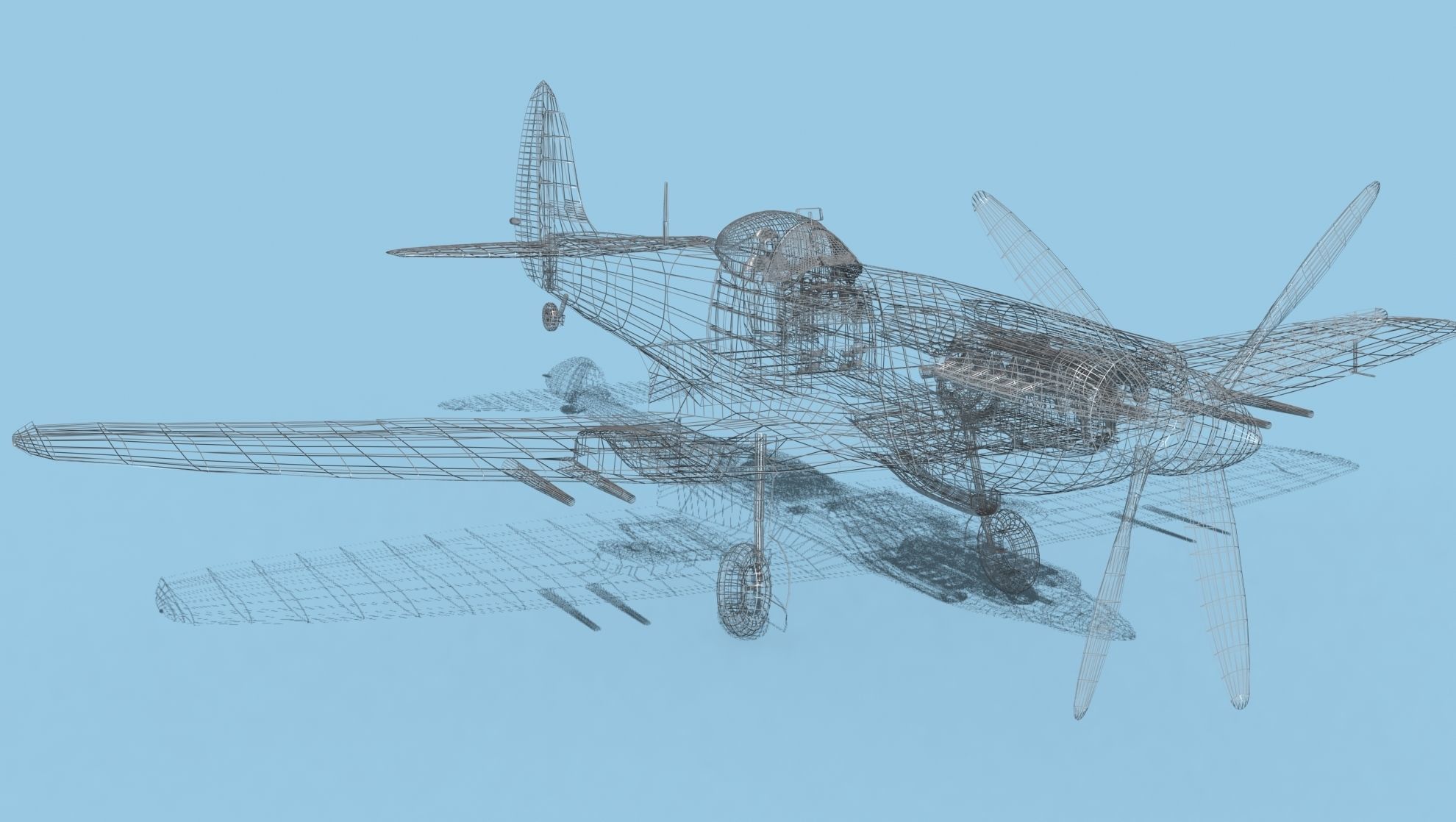 Supermarine Spitfire Mk XXIV V00 3D model animated rigged | CGTrader