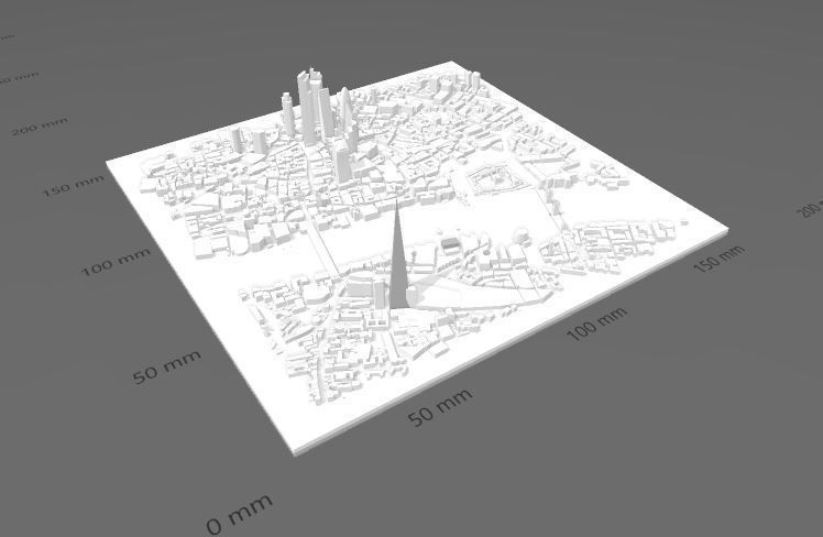 LONDON CITY - Miniature 3D Map 3D model 3D printable | CGTrader