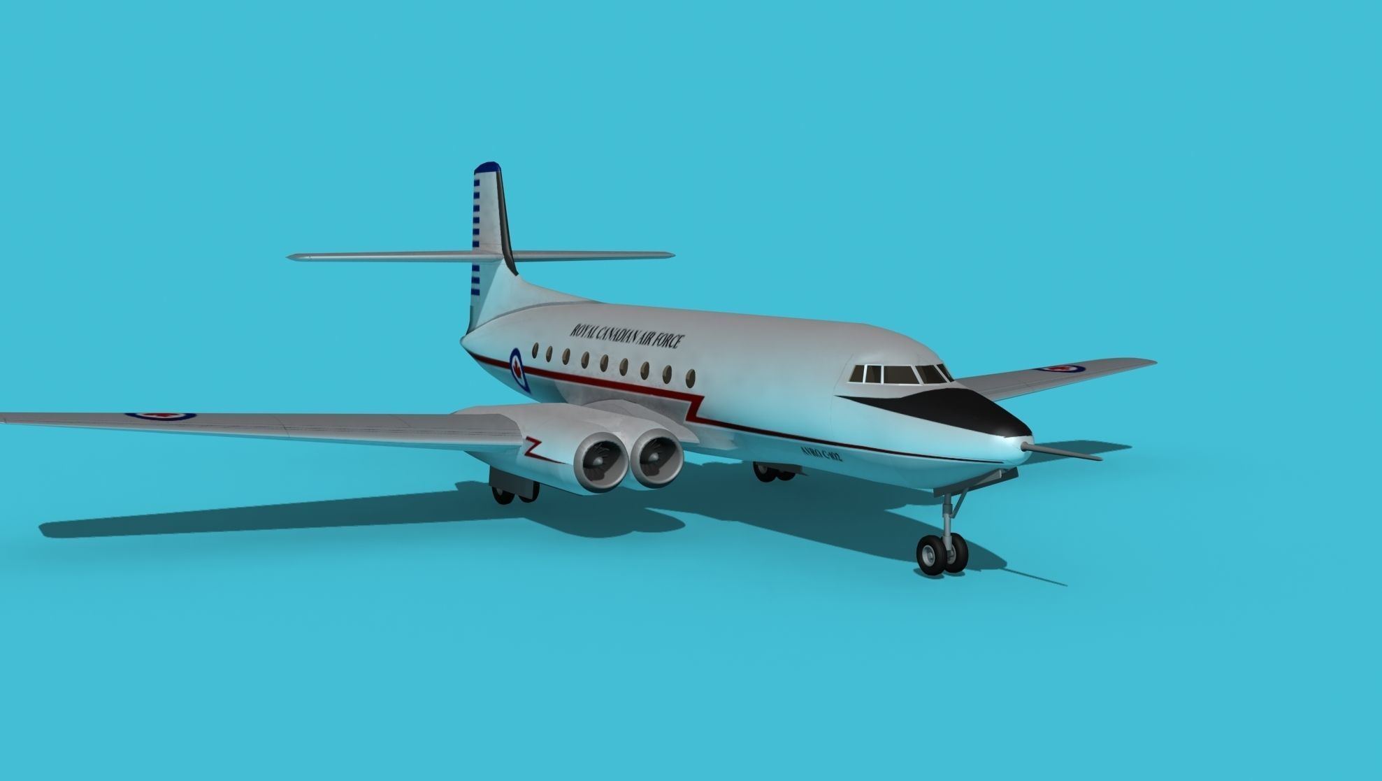 Avro Canada C-102 Jetliner V02 3D model animated | CGTrader