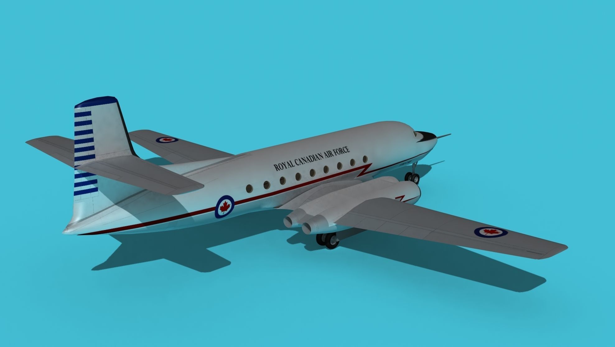 Avro Canada C-102 Jetliner V02 3D model animated | CGTrader