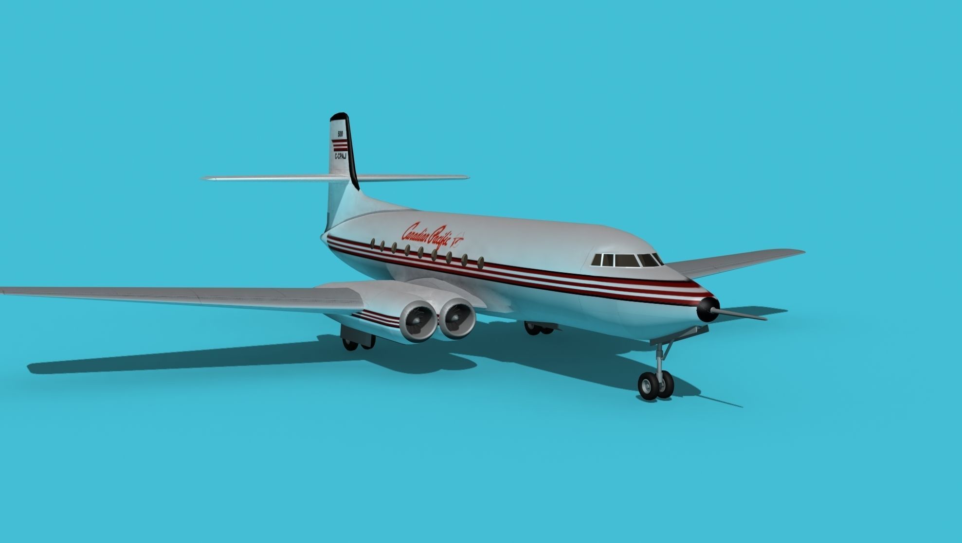 AVRO Canada C-102 Jetliner V04 3D model animated rigged | CGTrader
