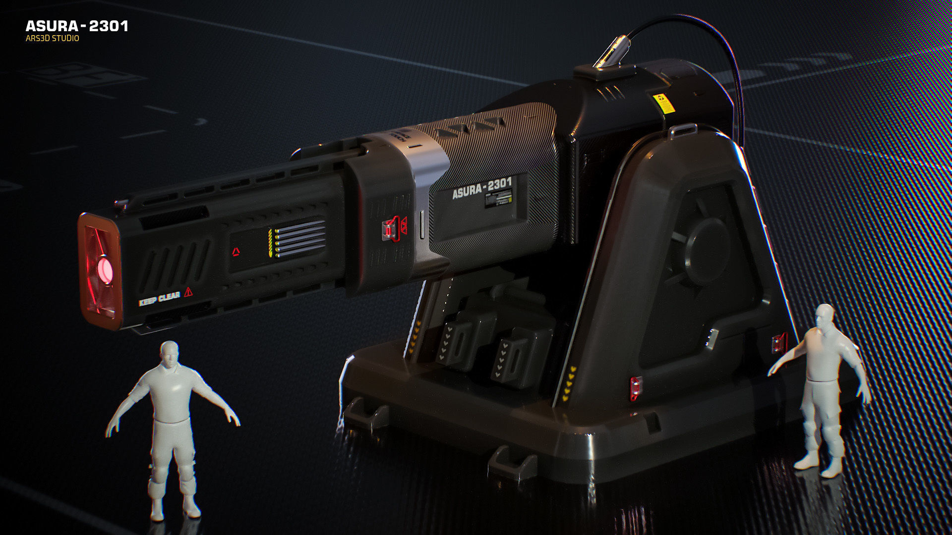 3D model Laser Turret - ASURA VR / AR / low-poly | CGTrader