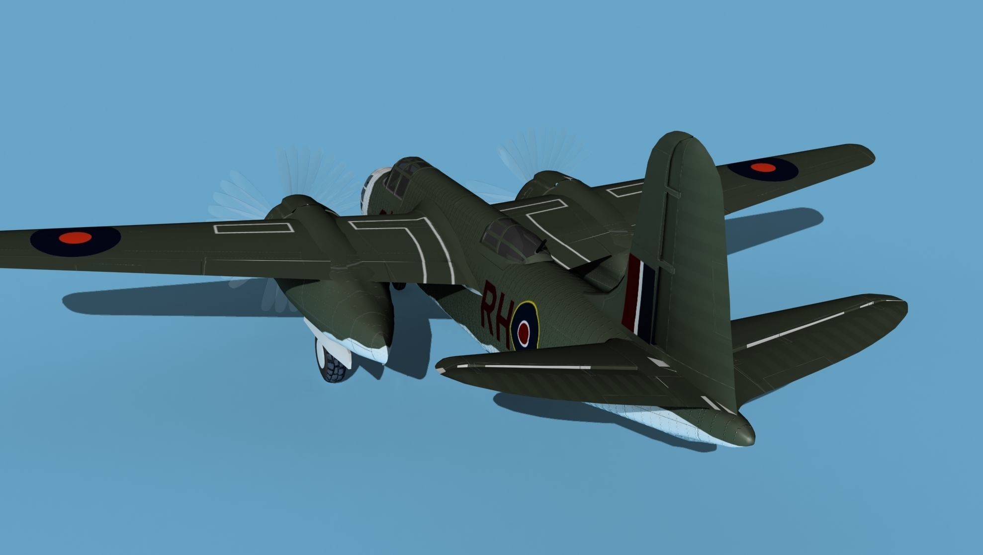 Douglas DB-7 Boston Mk I V01 RAF 3D model animated rigged | CGTrader