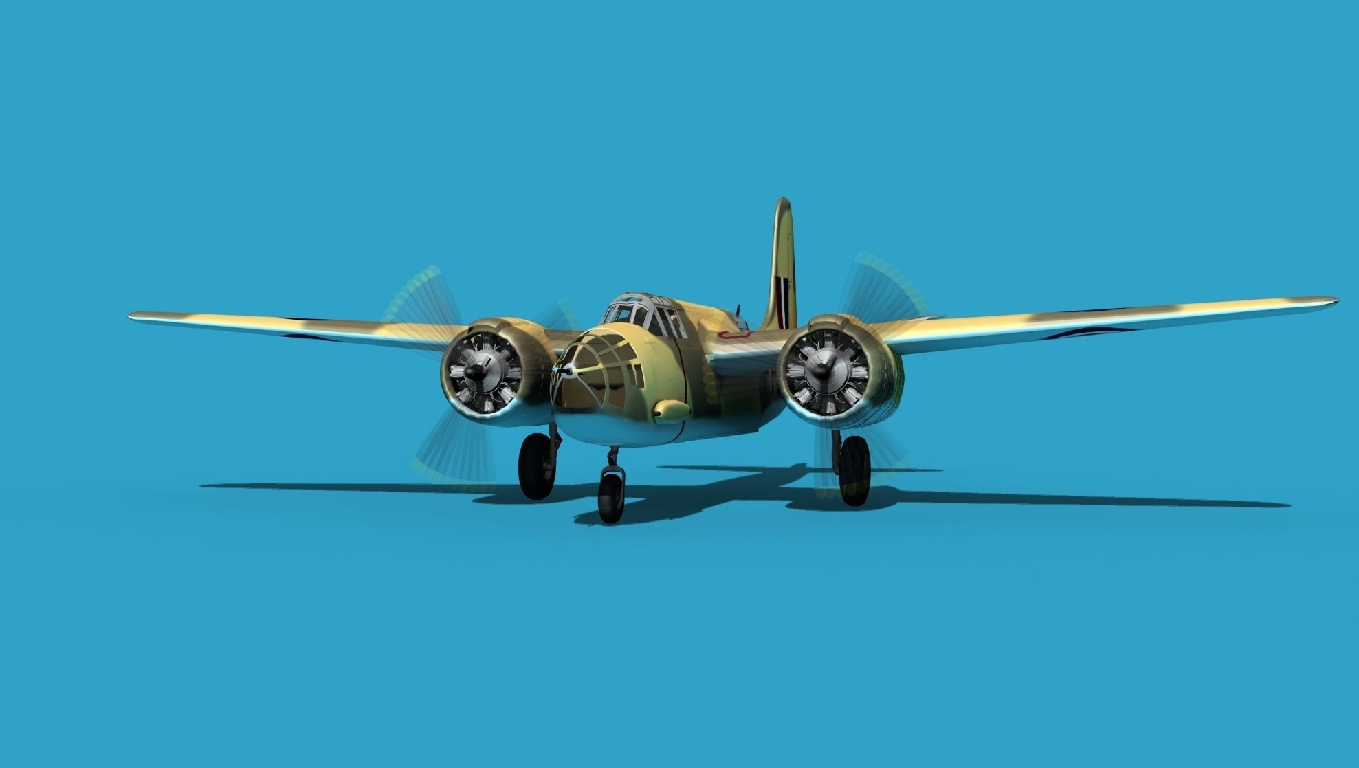 Douglas DB-7 Boston Mk II V02 RAF 3D model animated rigged | CGTrader