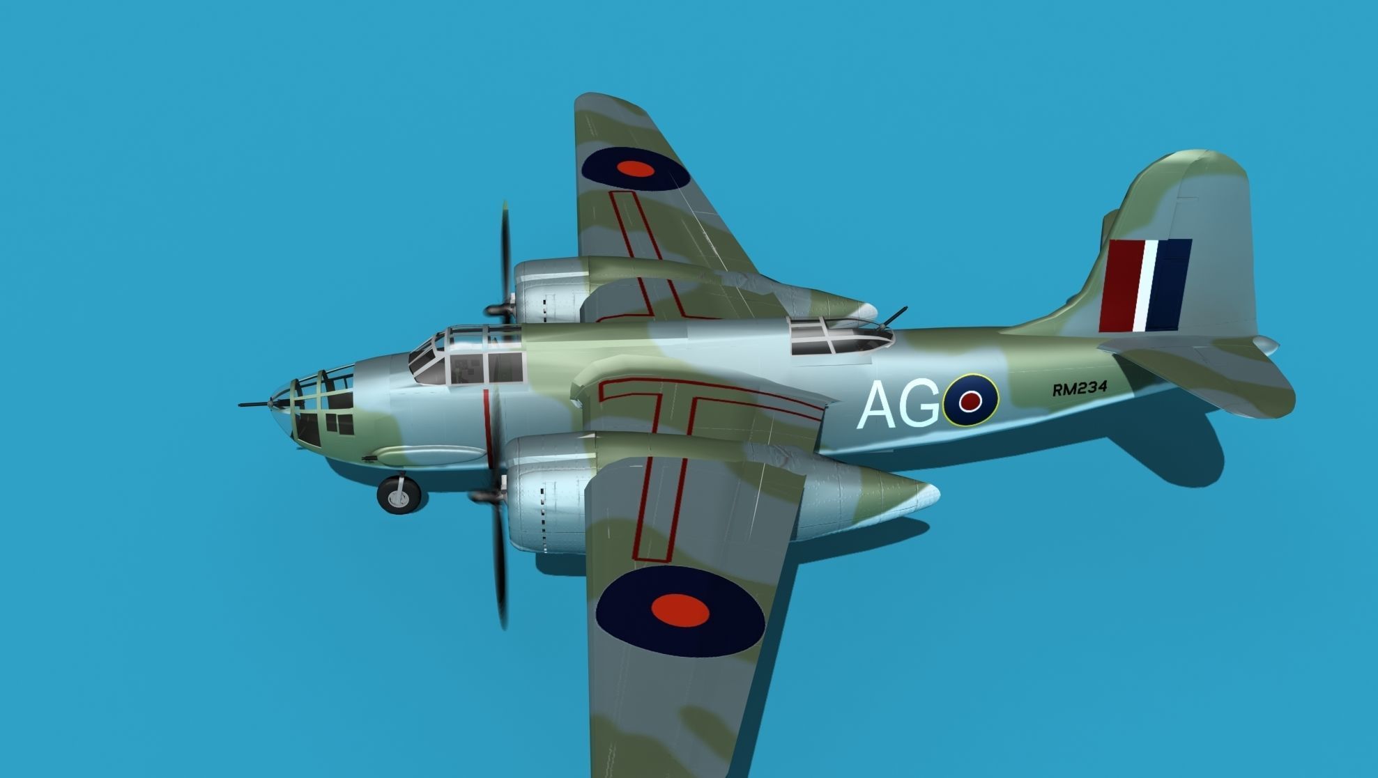 Douglas DB-7 Boston Mk II V03 RAF 3D model animated | CGTrader
