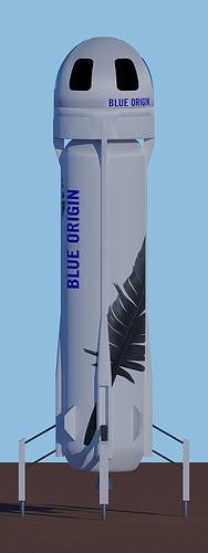 New Shepard 3D model rigged | CGTrader