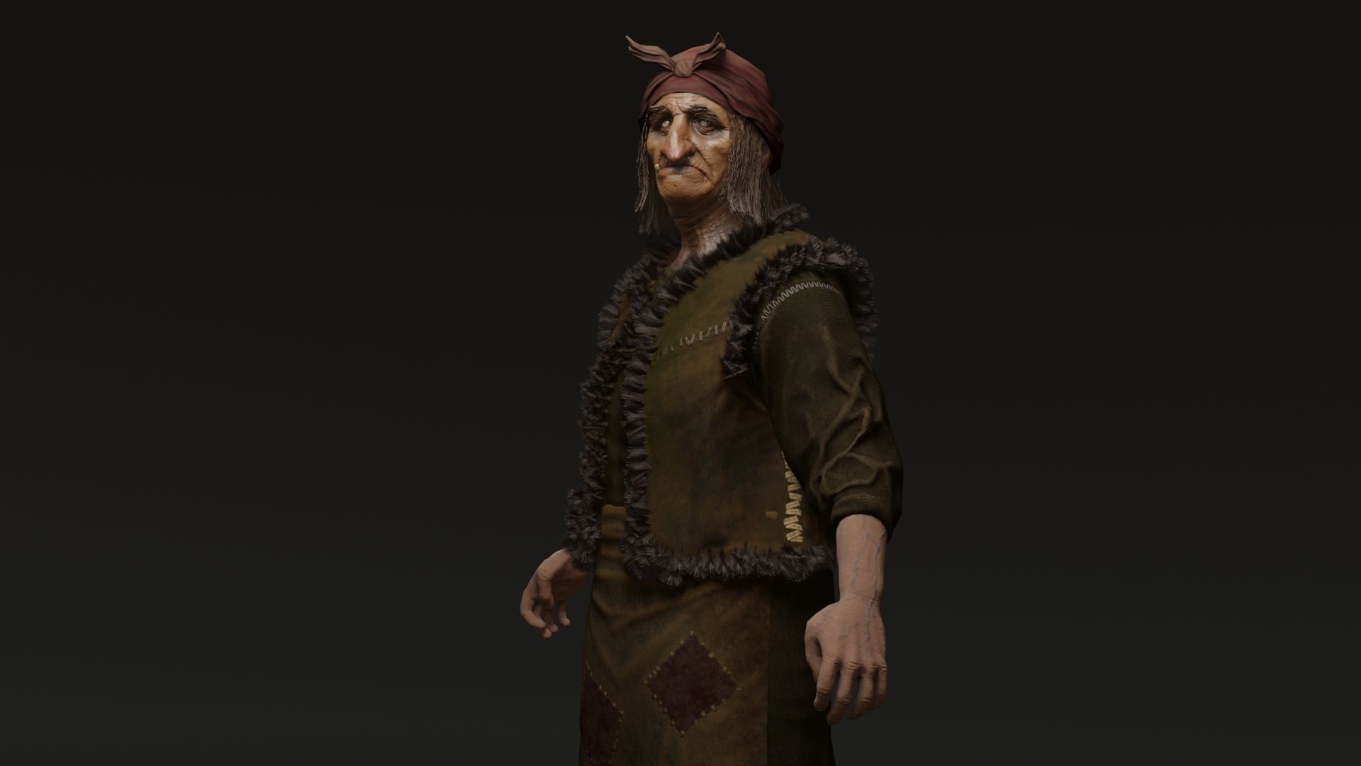 3D model Baba Yaga VR / AR / low-poly rigged | CGTrader