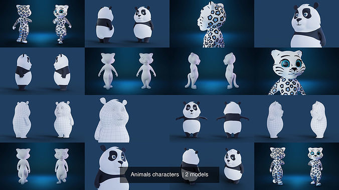 3D Model Collection Animals characters VR / AR / low-poly | CGTrader