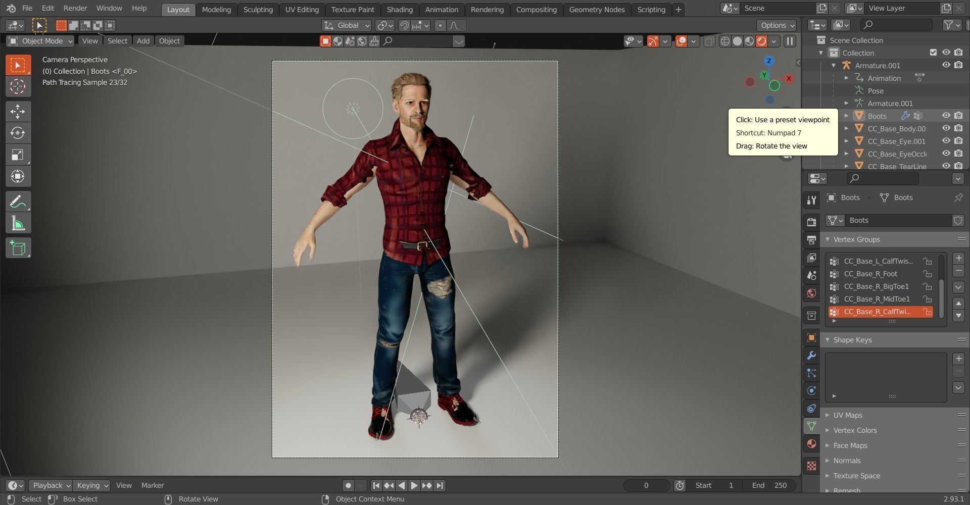 White Man Character free 3D model animated rigged | CGTrader