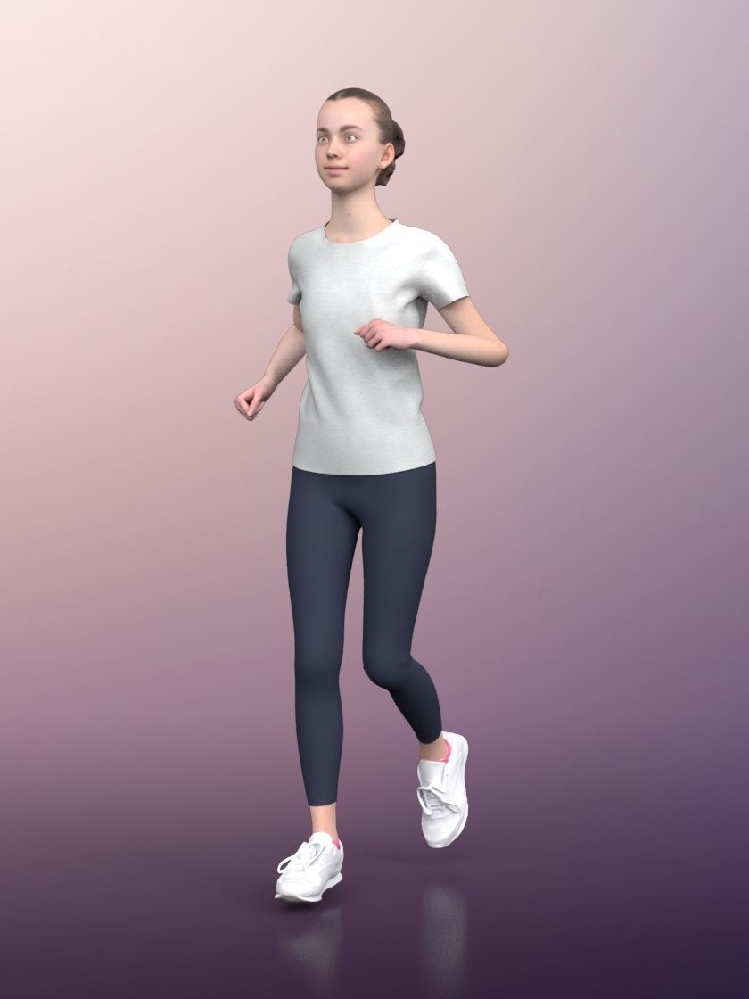 Mady 20008-03 - Animated Athletic Girl Jogging 3D model animated | CGTrader