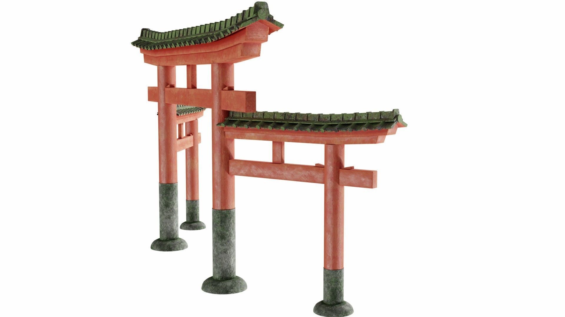 Torii gate miwa type 3D model | CGTrader